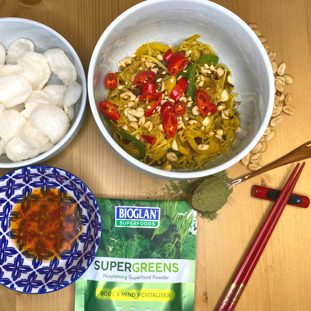 Vegan Singapore Noodles with Supergreens - Bioglan Superfoods