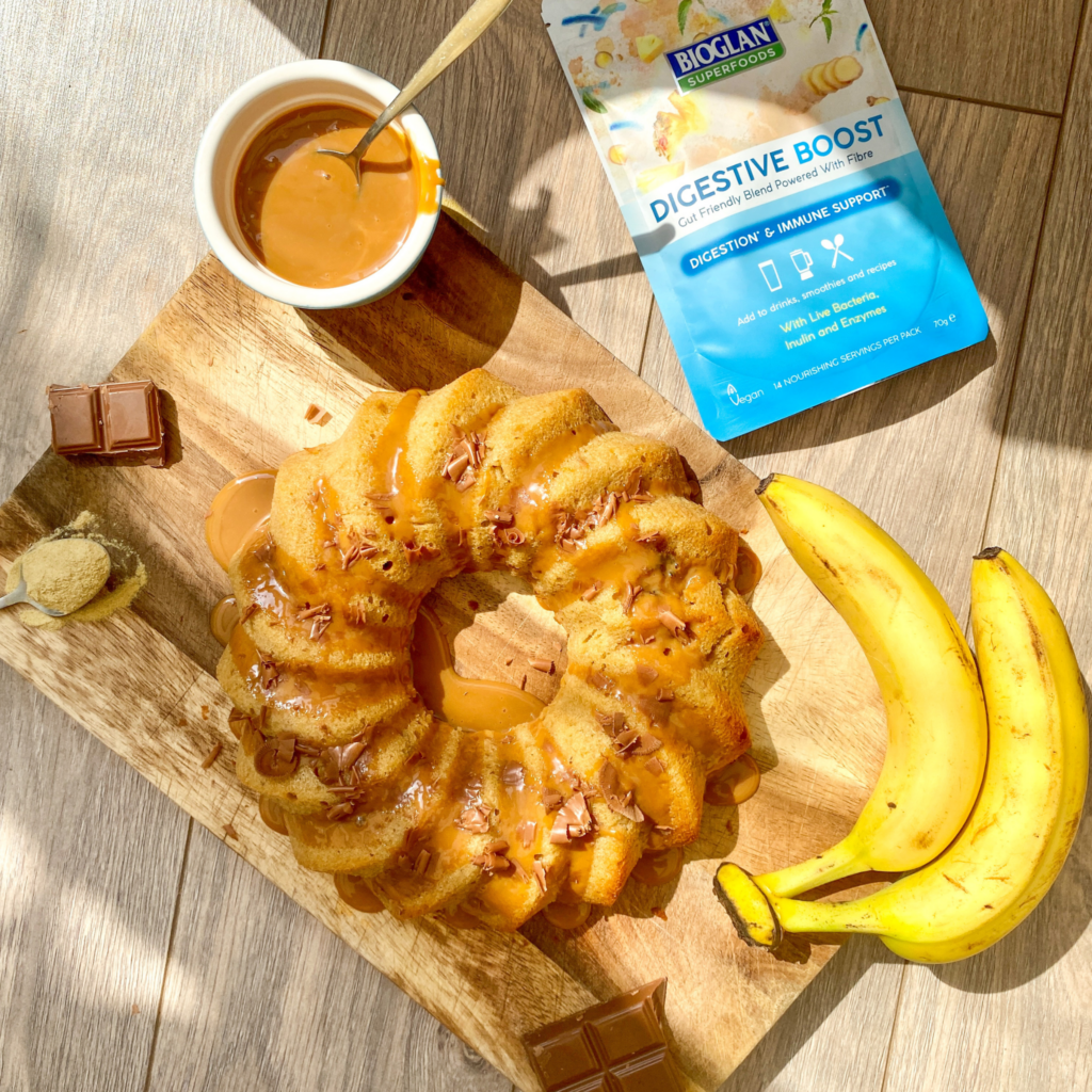 Banoffee Bundt Cake with Digestive Boost - Bioglan Superfoods