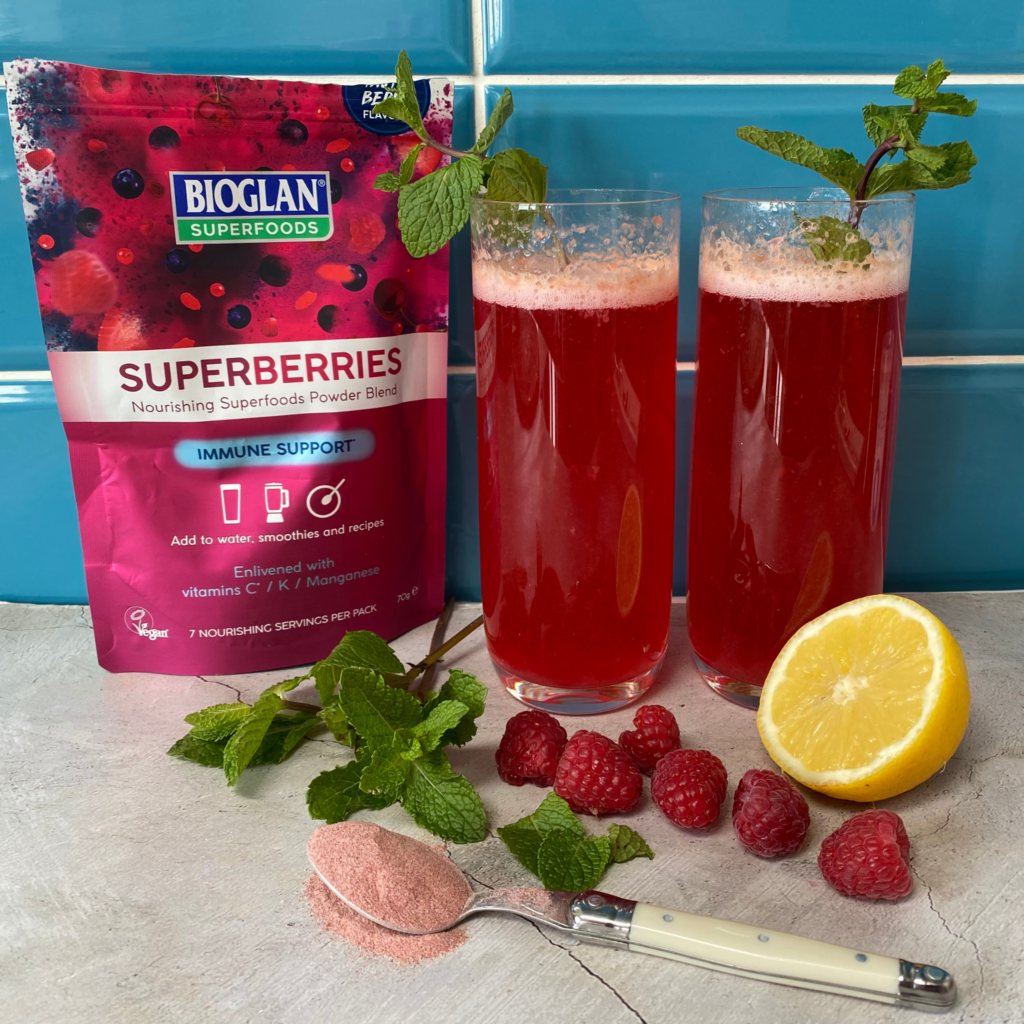 Pink Fizz with Superberries - Bioglan Superfoods